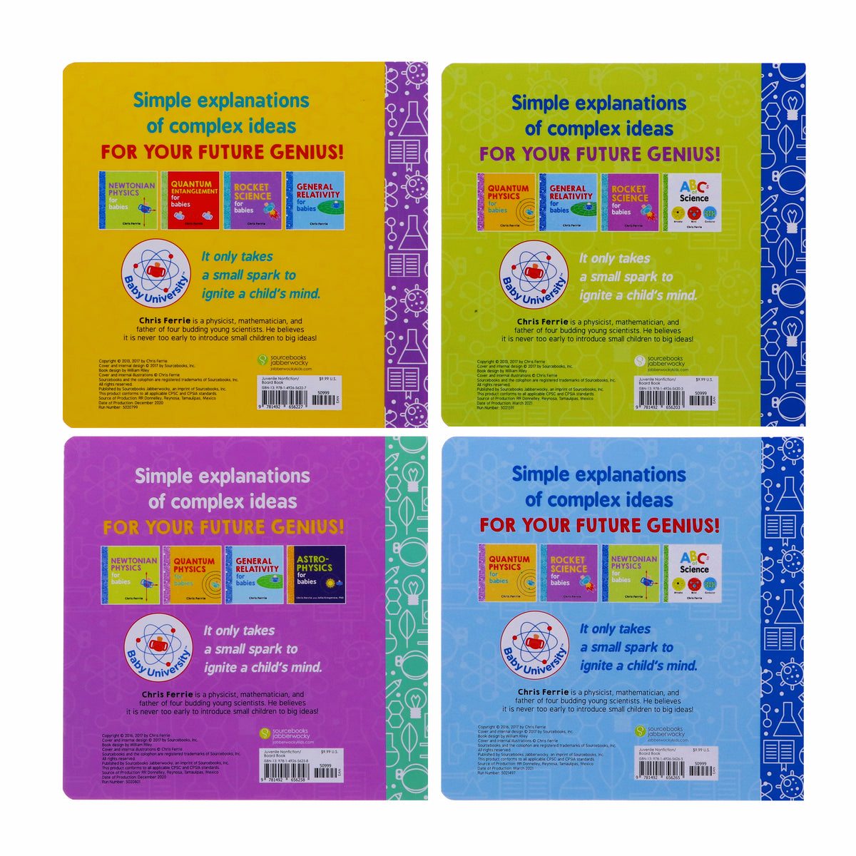 Baby University Series By Chris Ferrie 4 Books Collection Set - Ages 0 ...