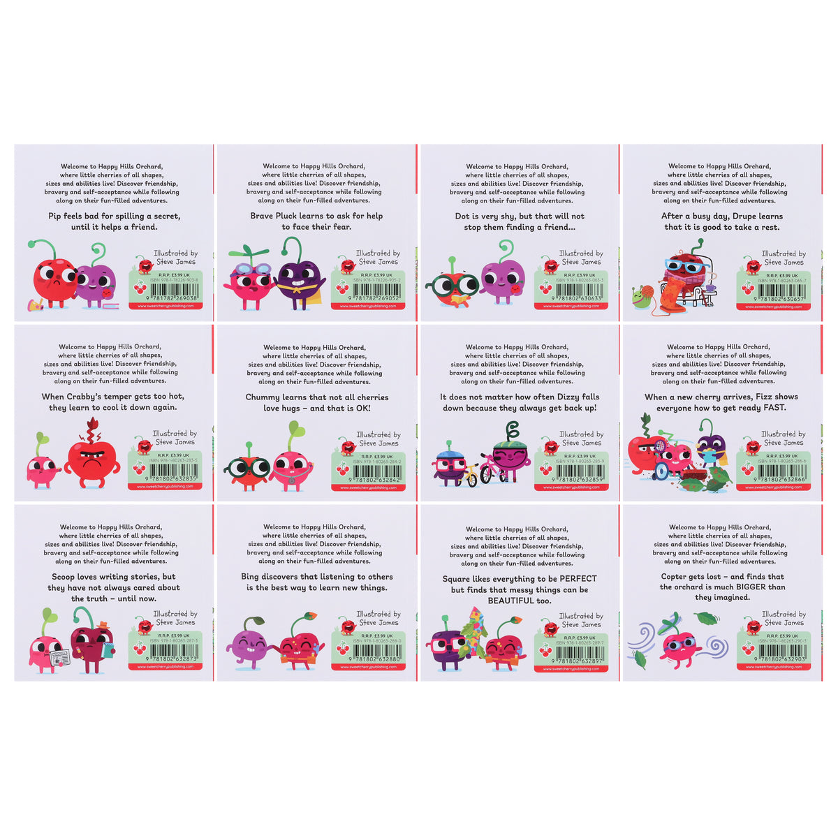 The Little Cherries Series illustrated 12 Books Collection Box Set: Wi ...