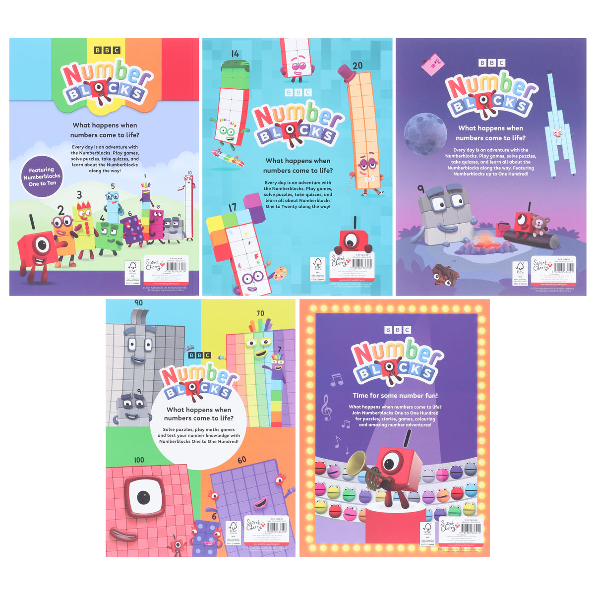 Numberblocks Fun Activity Annuals 1-5 Collection: 5 Books Set By Sweet ...