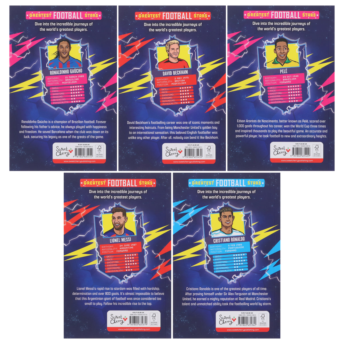 The Greatest Football Stars Series: 5 Books Collection Box Set - Ages ...