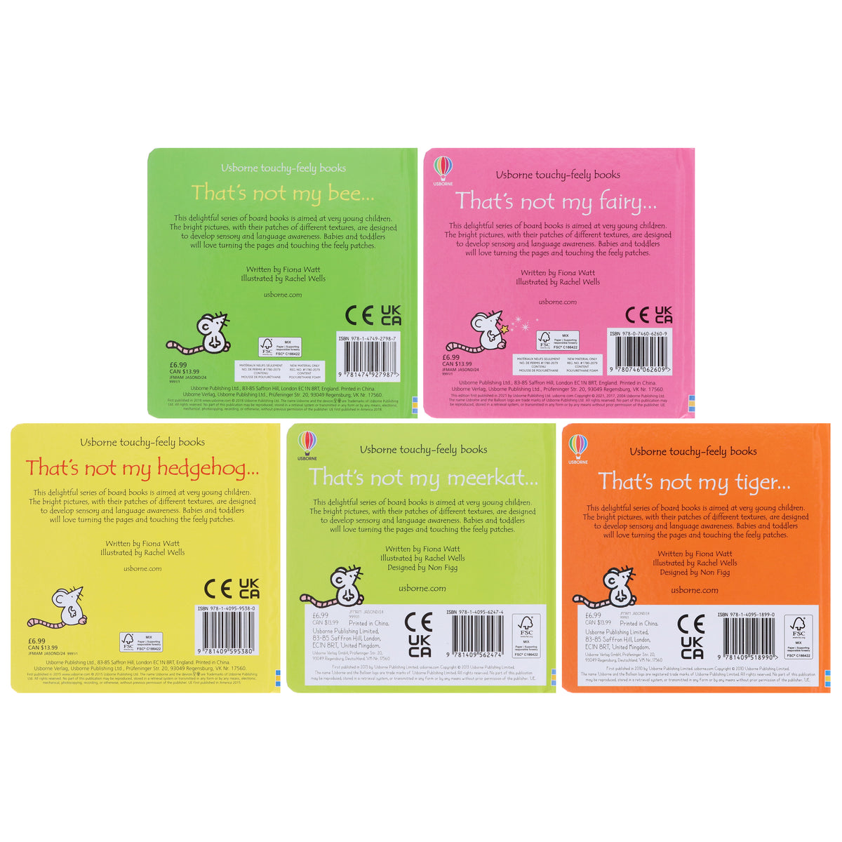 Usborne touchy feely books: That's not my... Collection 6: 5 Books Set ...