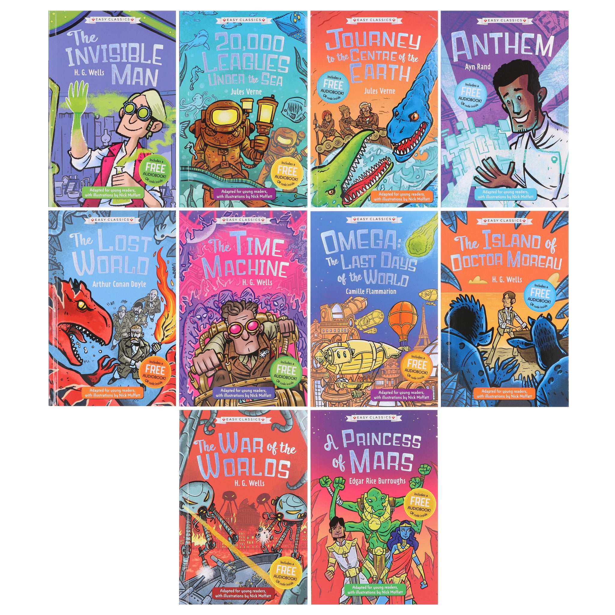 The Science Fiction Children's Classics Collection Illustrated 10 Book ...