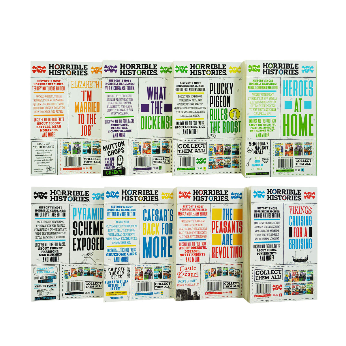 Horrible Histories by Terry Deary: Savage 8 Book Set Collection - Ages ...