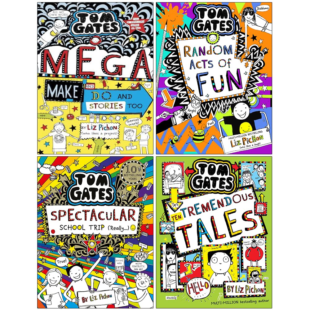 Tom Gates Series 4 Books Collection (16 to 19) By Liz Pichon - Ages 7 ...